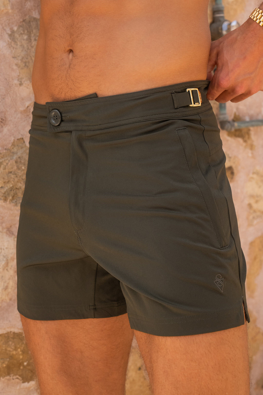 Pinnacle Tailored Olive Swim Shorts – Sink Swimwear